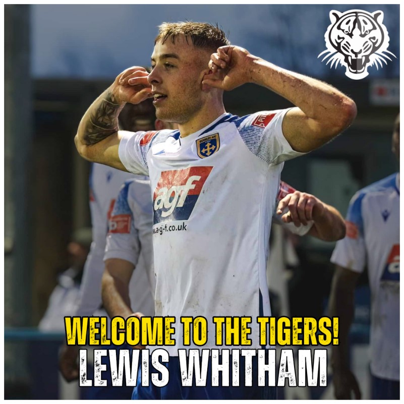 Lewis Whitham signs for the Tigers - Worksop Town FC