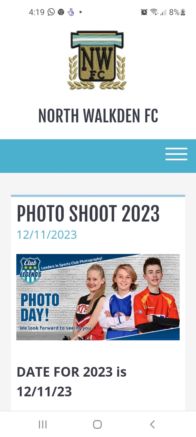 NW CLUB Photo Shoot Day - NORTH WALKDEN FC