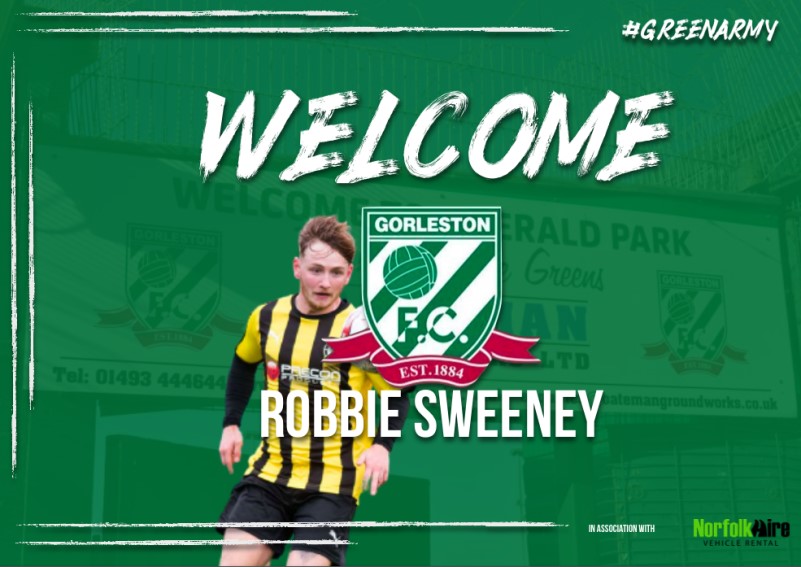 Welcome, Robbie Sweeney! - Gorleston Football Club