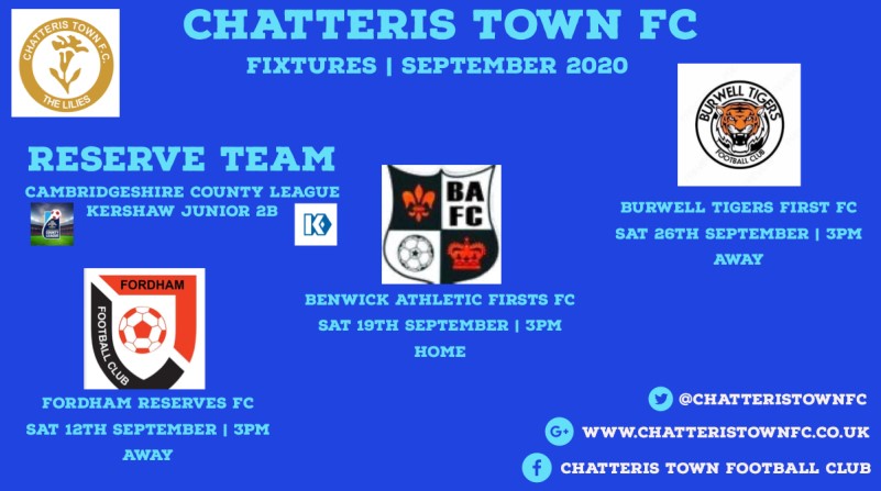 FIXTURES RELEASED ¦ RESERVE TEAM - Chatteris Town FC
