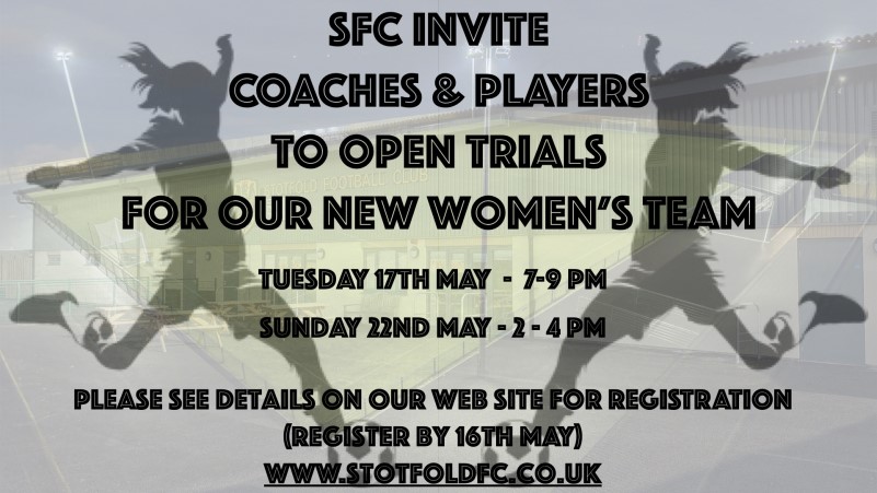 Trials Information for Women's Team - Stotfold Football Club