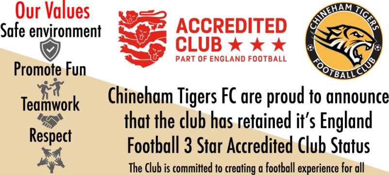 CTFC retain England FA 3 Star Accreditation - Chineham Tigers Football Club