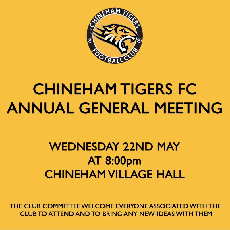 Chineham Tigers AGM 2024 - Chineham Tigers Football Club