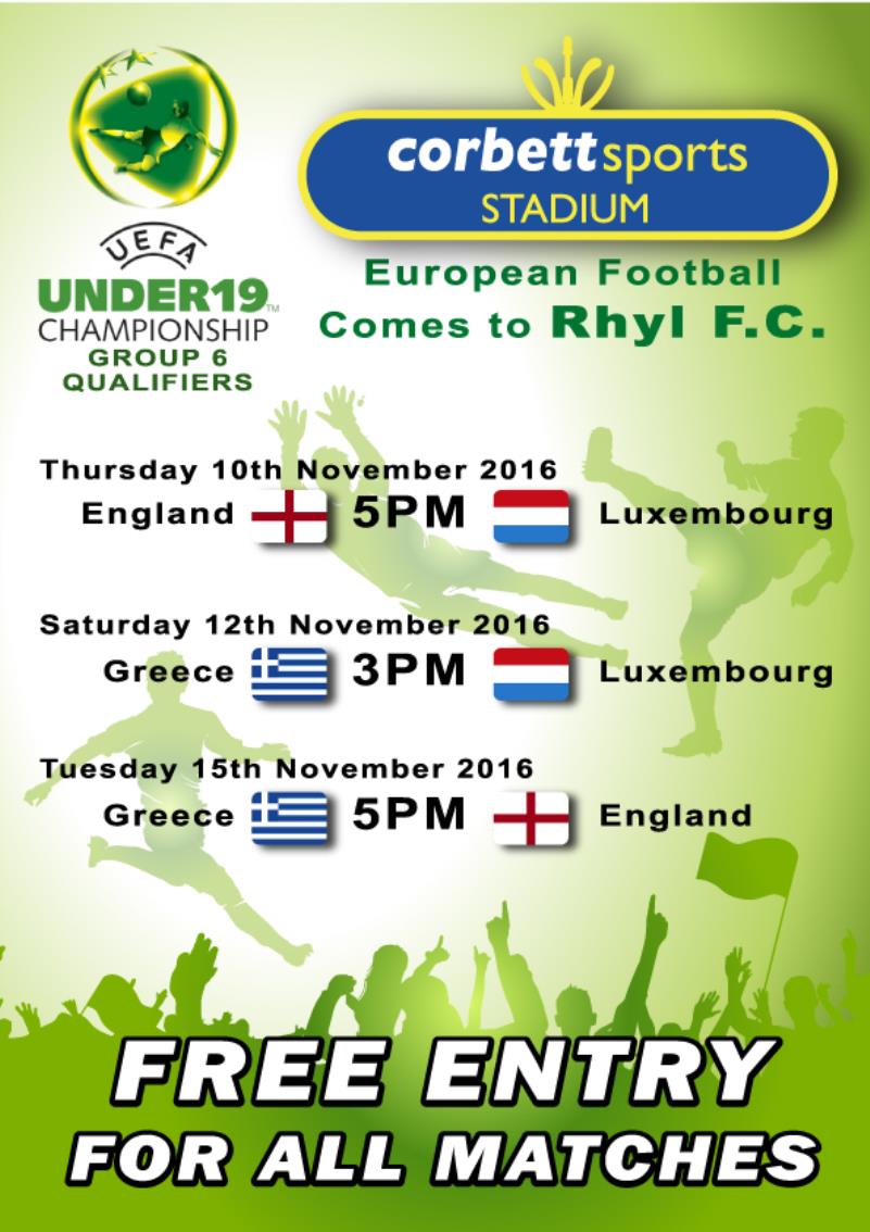 European Championships come to Rhyl - CPD Y RHYL 1879