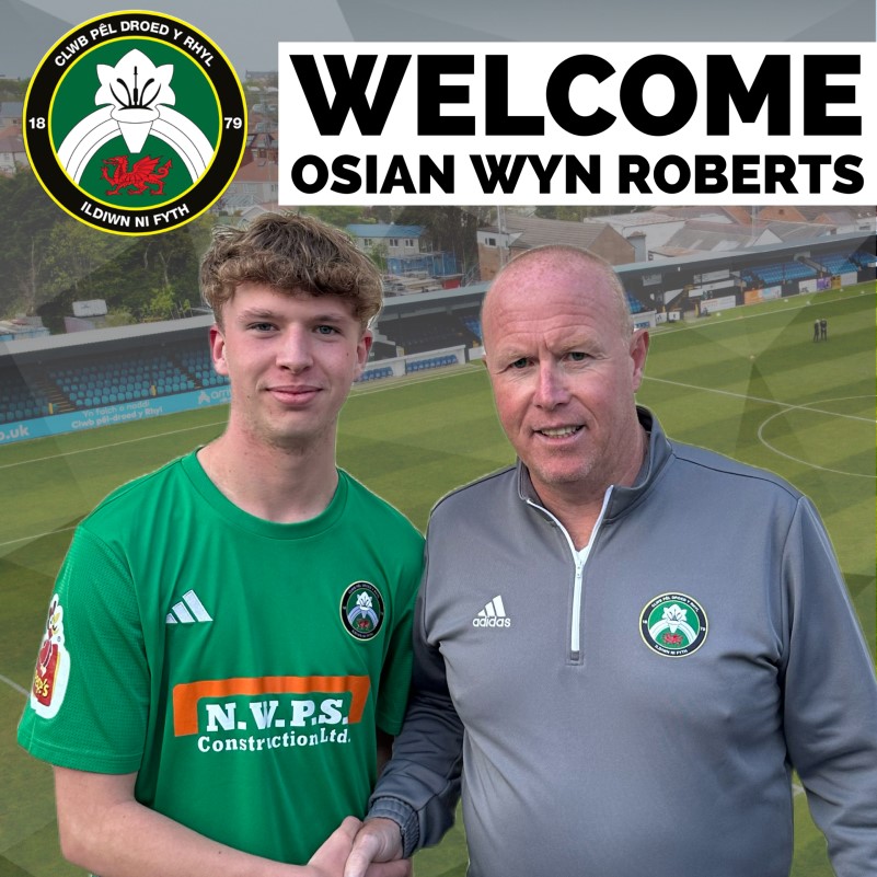 Osian Wyn Roberts Joins the Lilywhites - CPD Y RHYL 1879