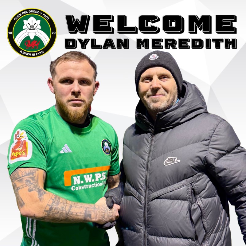 Dylan Meredith joins CPD Y Rhyl 1879 - CPD Y RHYL 1879