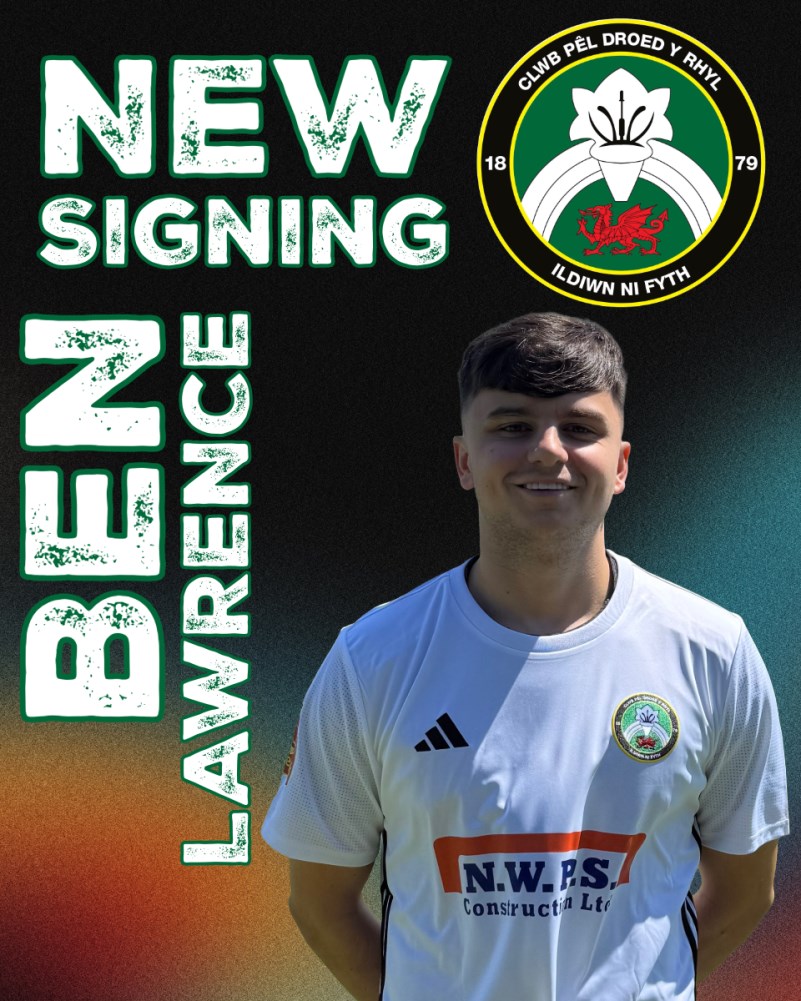 Ben Lawrence joins CPD Y Rhyl 1879 - CPD Y RHYL 1879