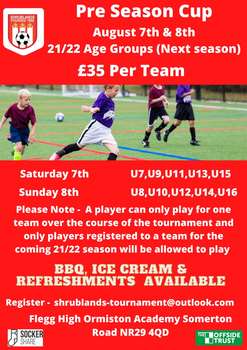 Shrublands FC Pre Season Cup - Shrublands Football Club