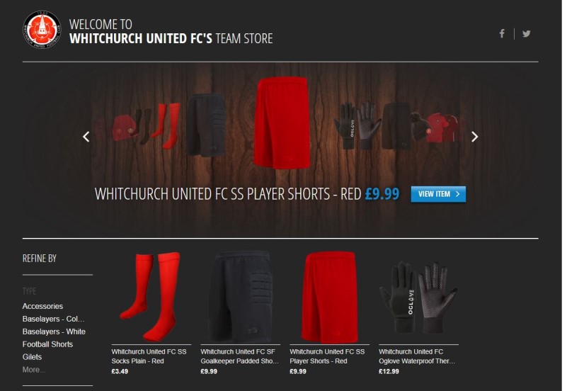 Club Shop Now Live - Whitchurch United