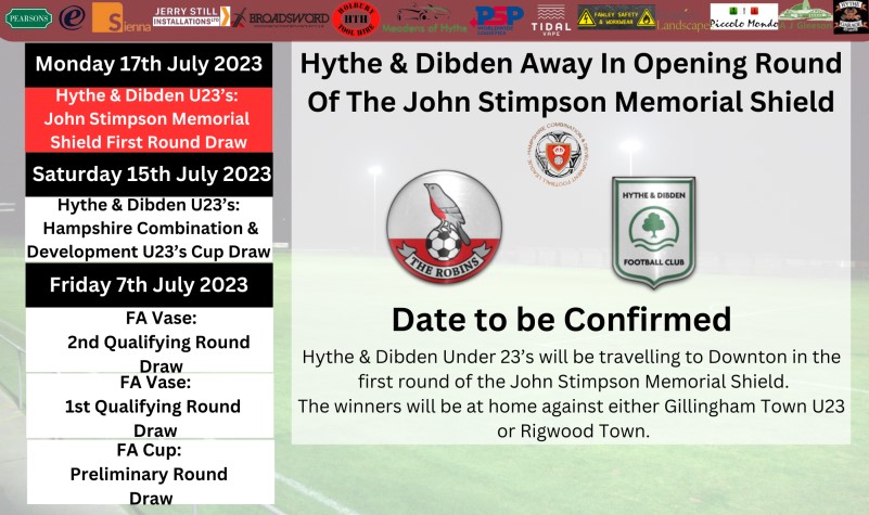 Under 23’s Learn John Stimpson Memorial Shield Opponents - Hythe ...