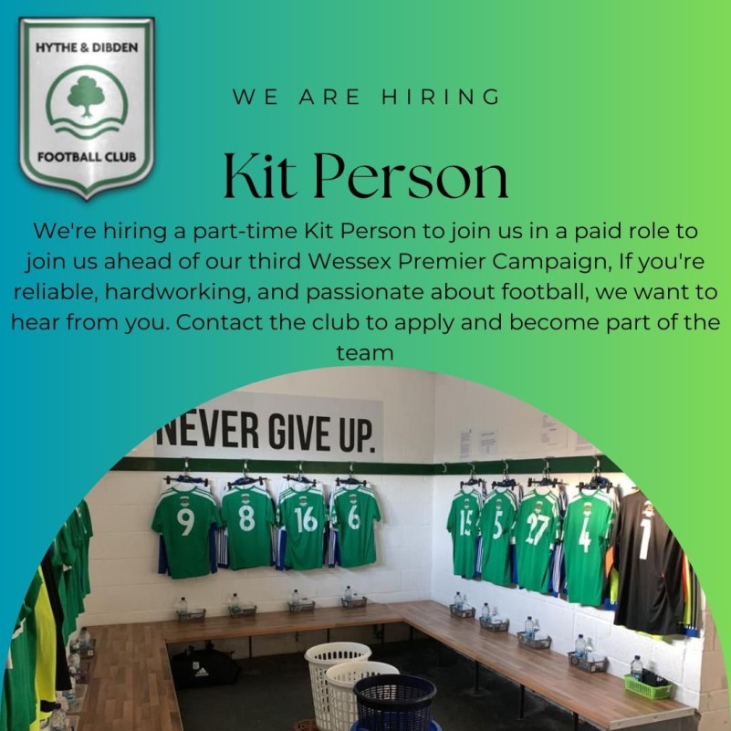 Kit person required - Hythe & Dibden FC