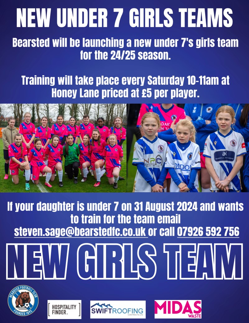 New under 7 girls team - Bearsted FC