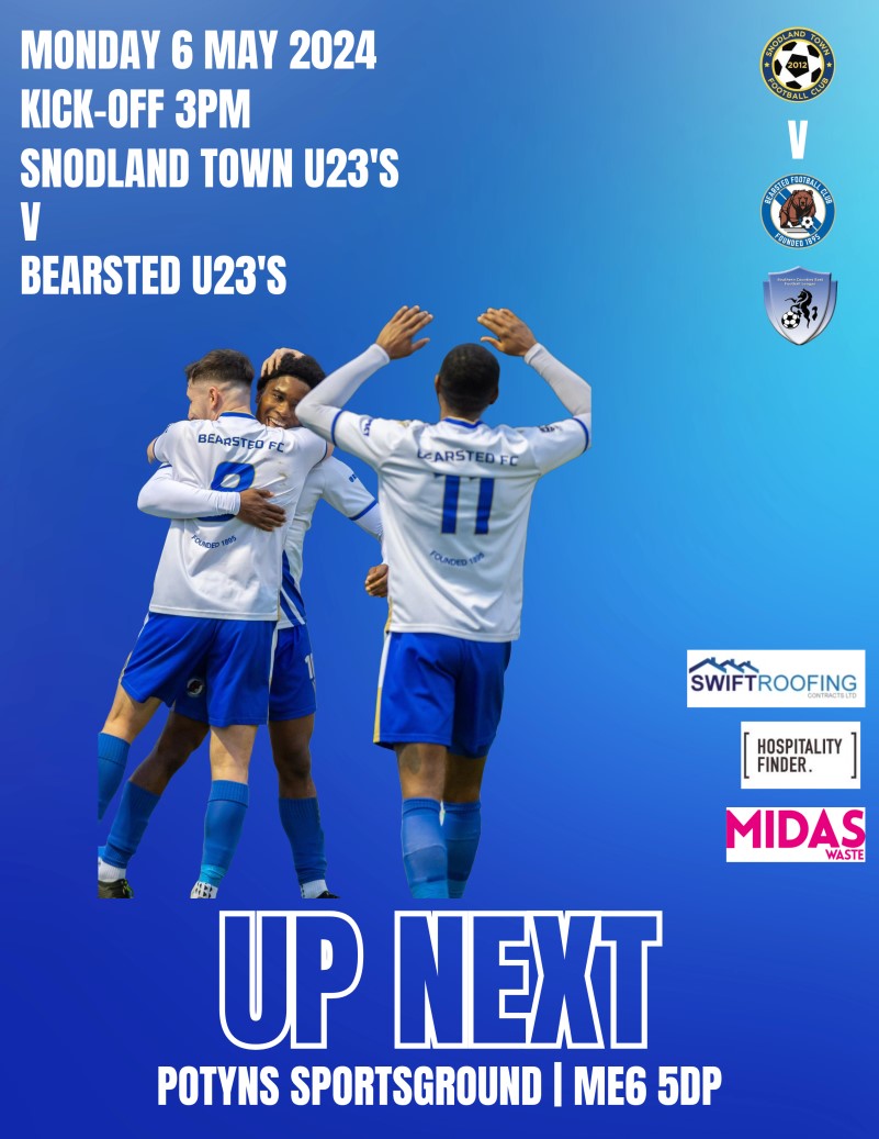 Up next for the under 23's Snodland Town away - Bearsted FC