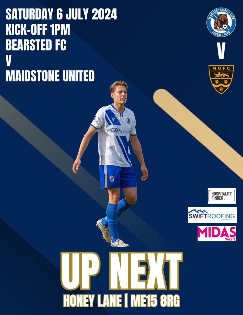 Up next at Honey Lane Maidstone United - Bearsted FC