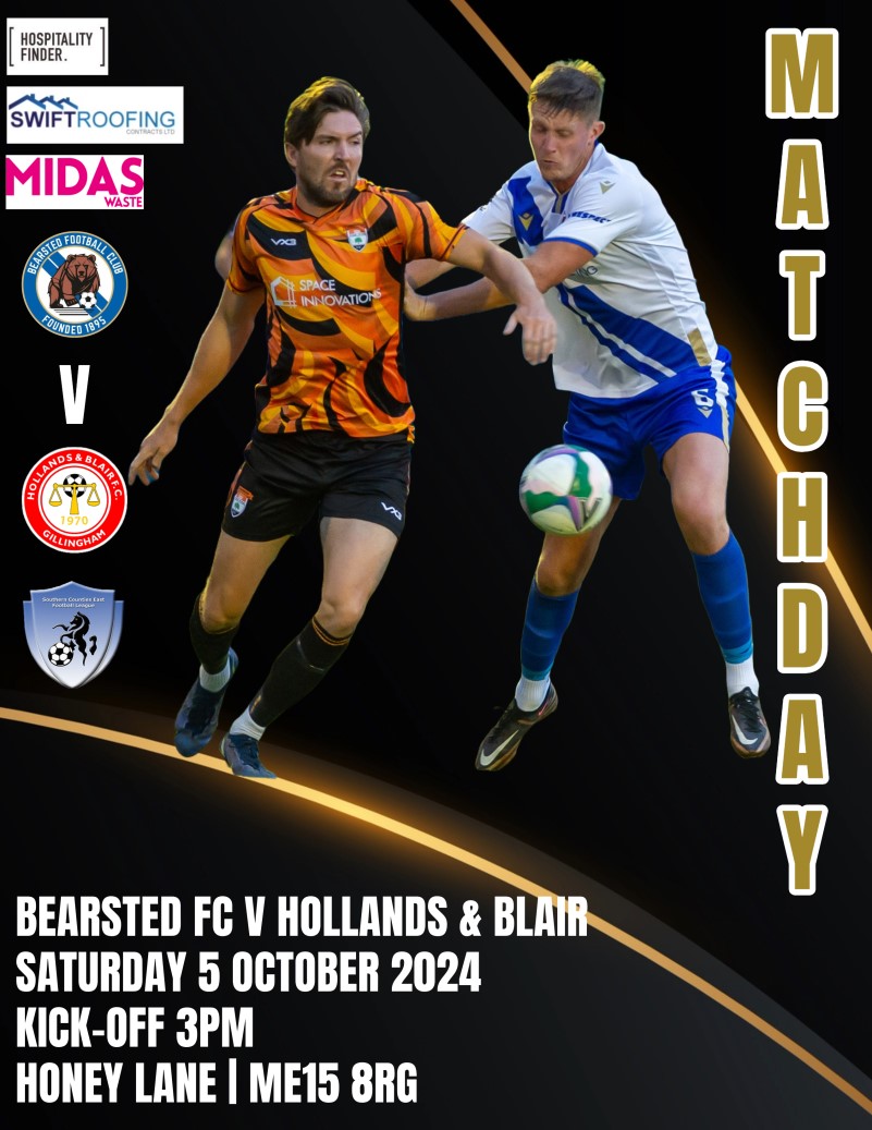 MATCHDAY! Today we face Hollands & Blair - Bearsted FC