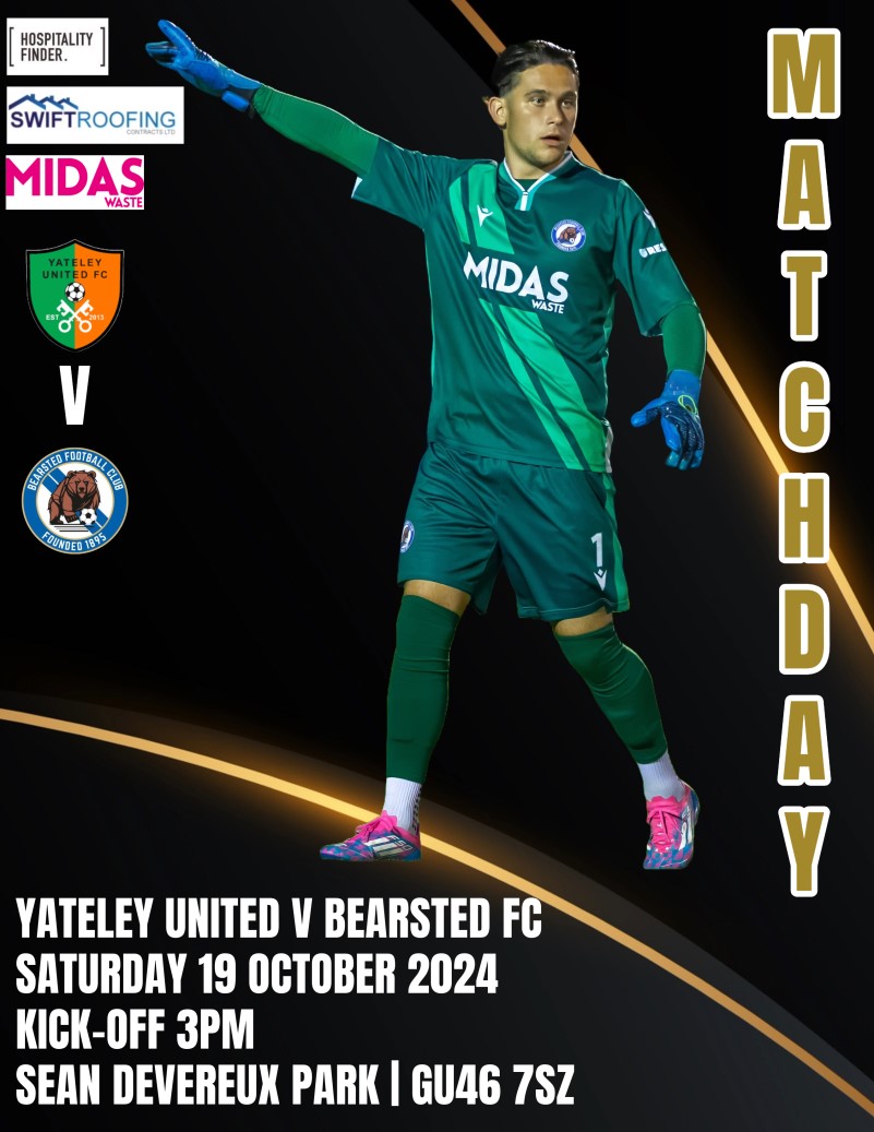 MATCHDAY!! Today we play away to Yateley United - Bearsted FC