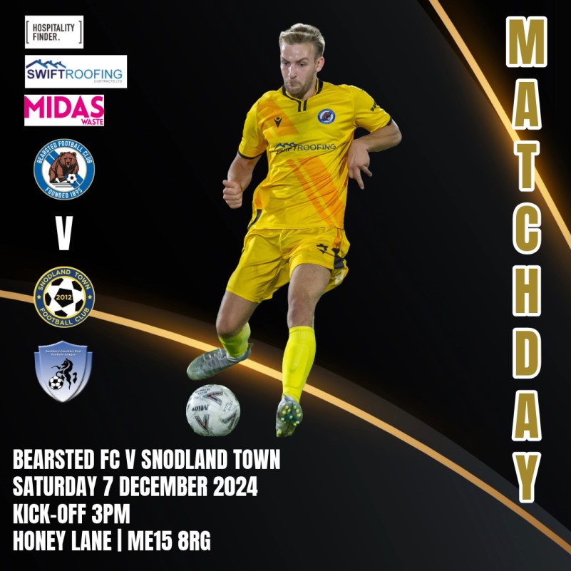 MATCHDAY!! Today we face Snodland Town - Bearsted FC