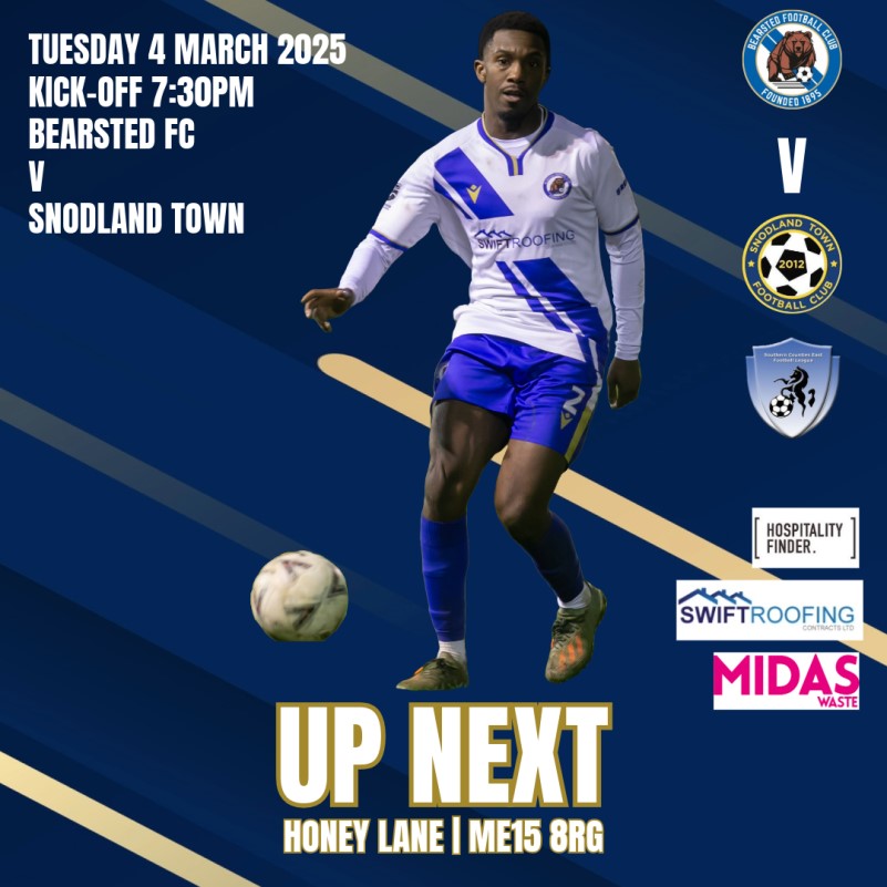 Up next Snodland Town at home - Bearsted FC