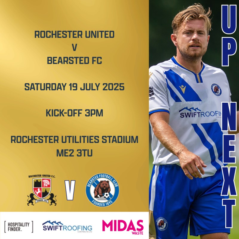 MATCHDAY!! Today we are playing away to Rochester United - Bearsted FC