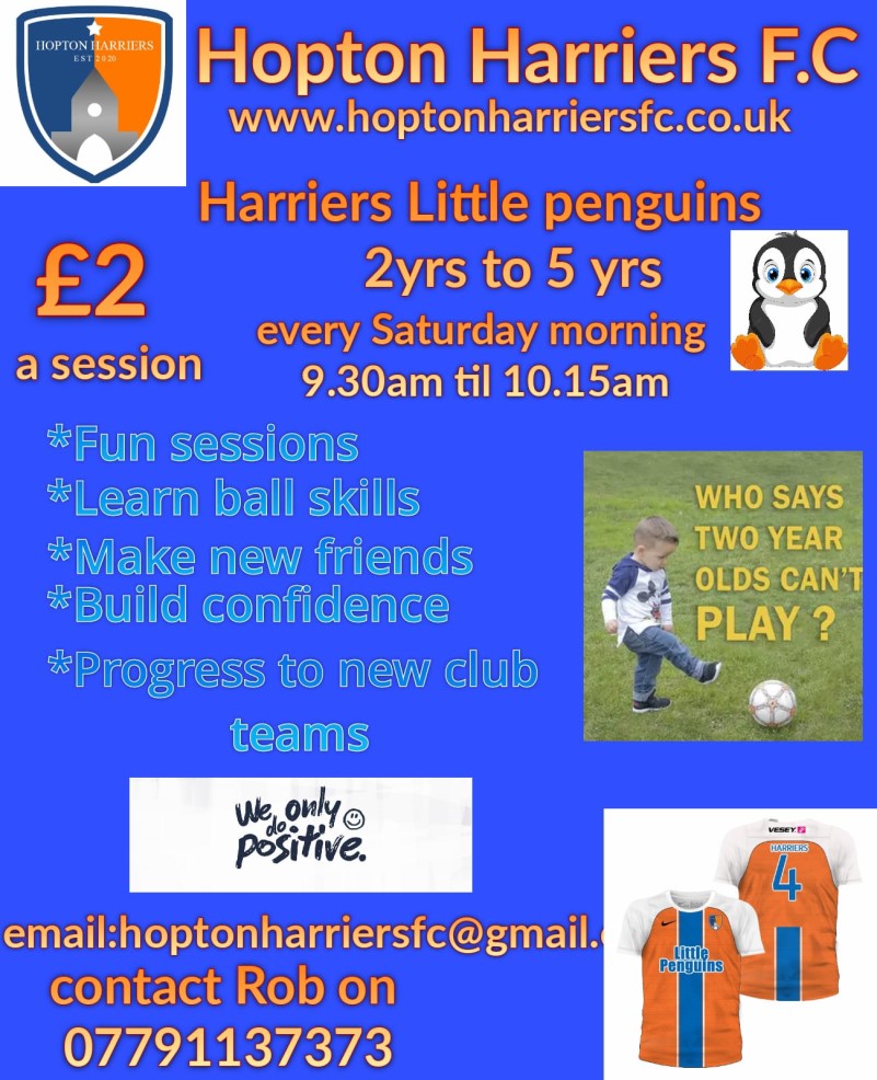 LITTLE PENGUIN SESSIONS 2-5 YEARS OLD - Hopton Harriers fc