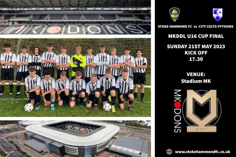 Fantastic Stoke Hammond U16s gearing up for Cup Final at Stadium MK ...