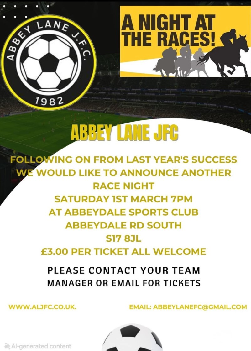 Race Night - Abbey Lane JFC