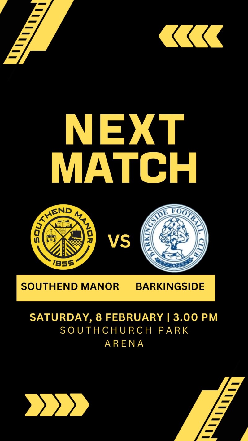 Southend Manor Vs Barkingside FC Match Preview - Southend Manor ...